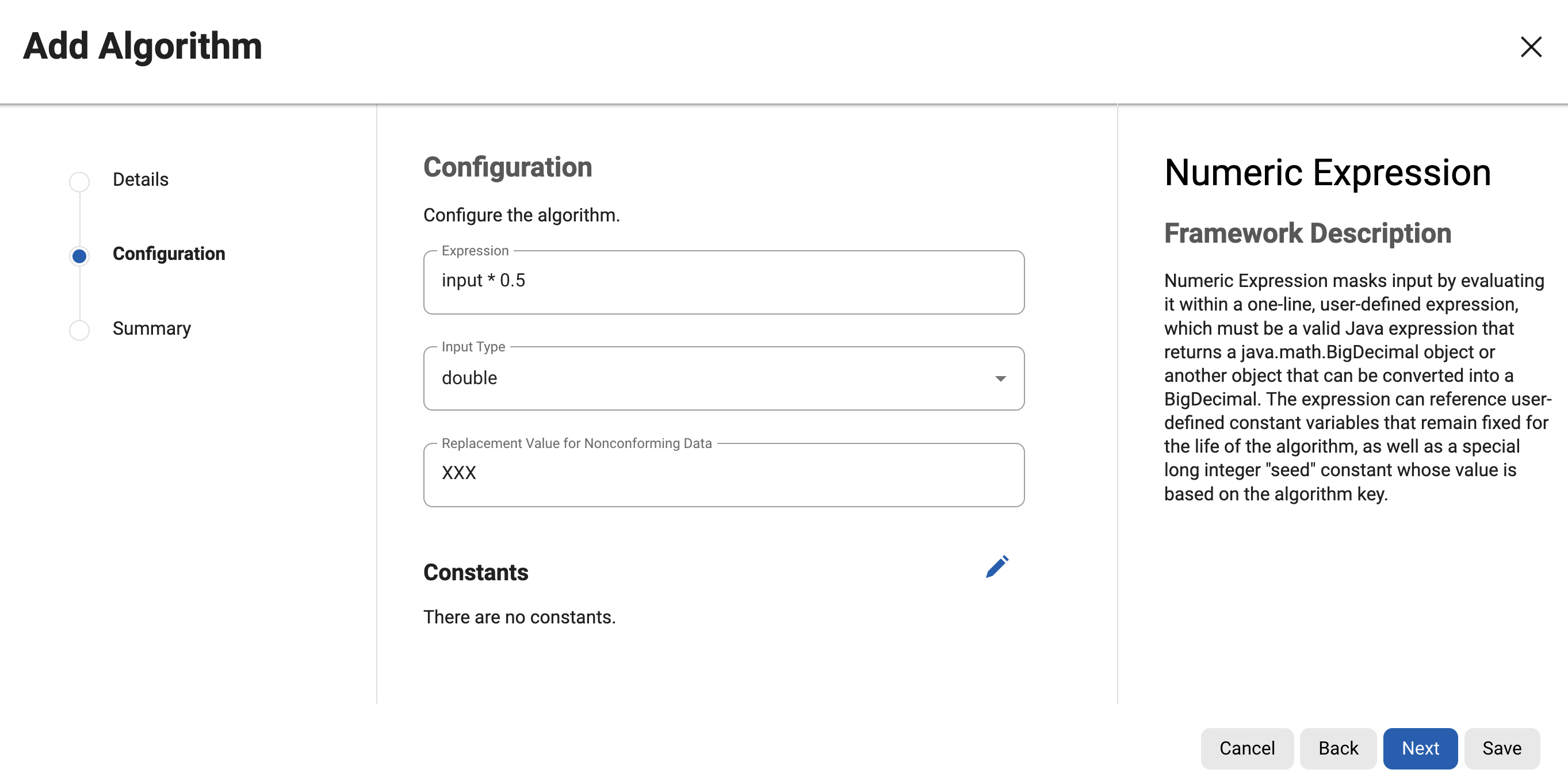 Numeric Expression (Algorithm frameworks)