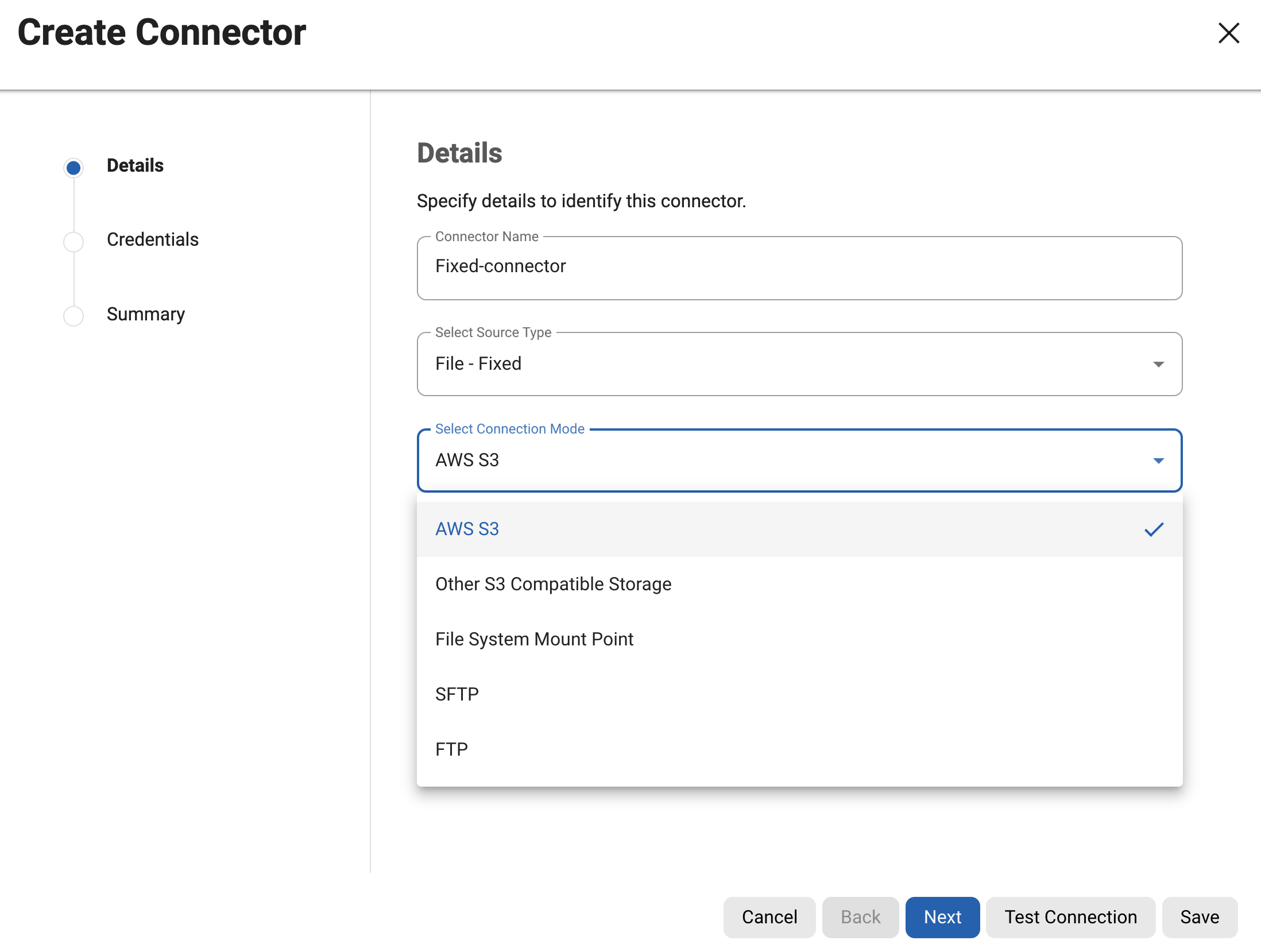 Amazon Simple Storage Service (S3) connector for files