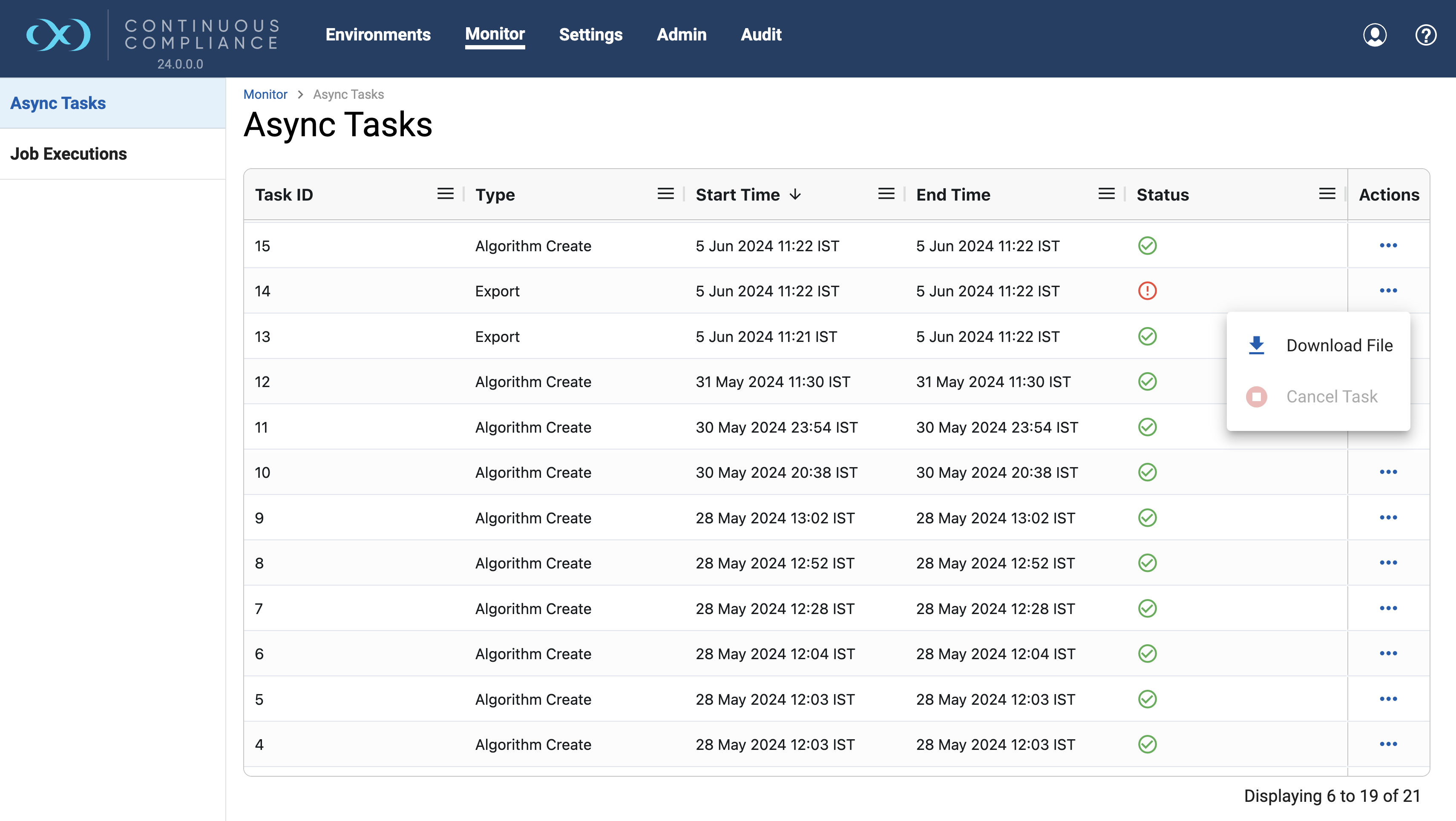 Monitor Async Task Status