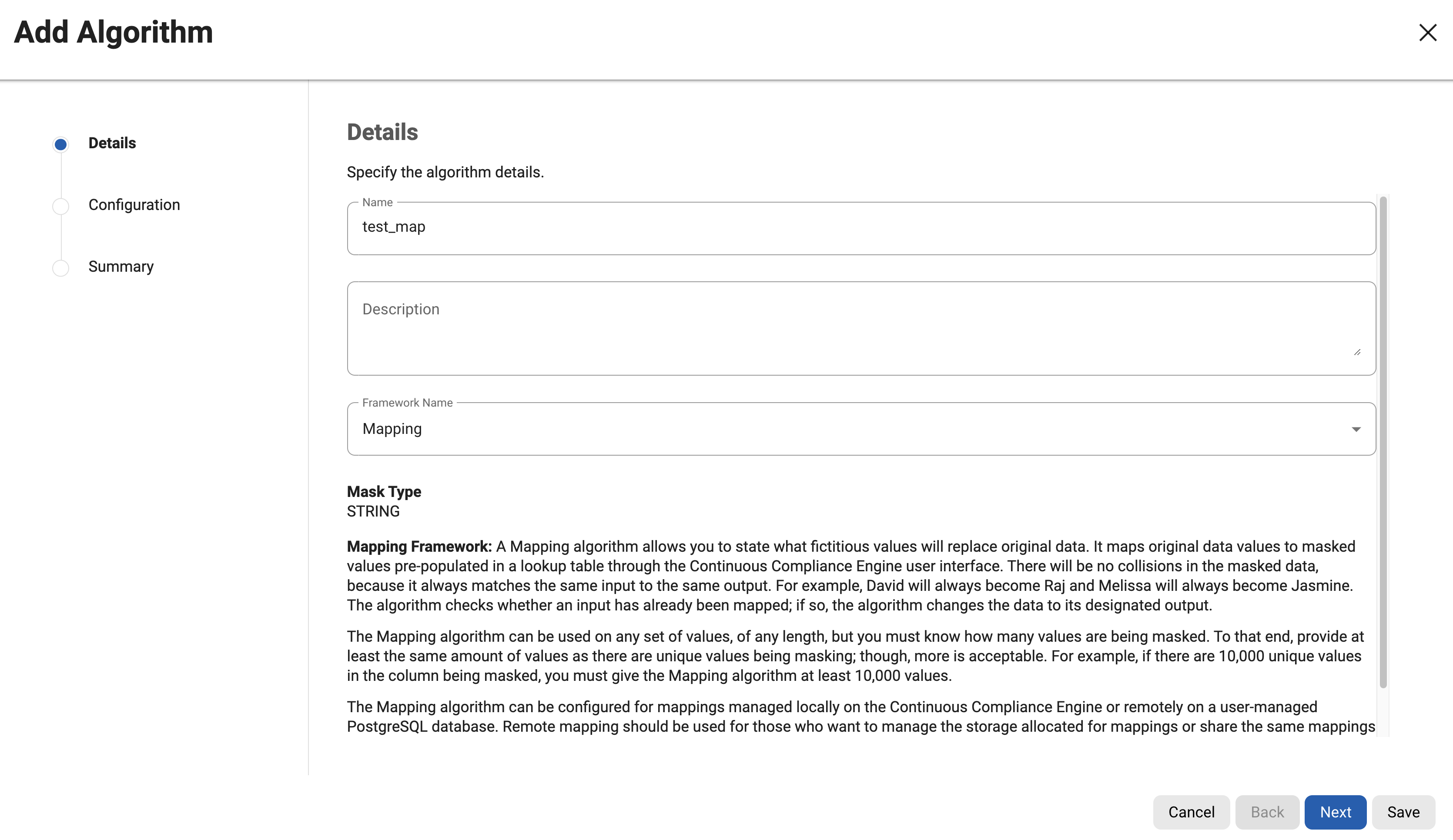 Mapping (Algorithm frameworks)